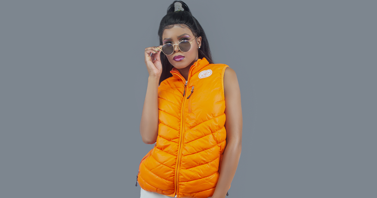 Half Orange Puff Jacket RW - Rap Wars